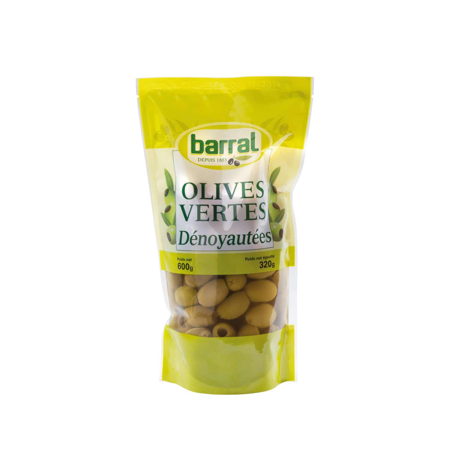 Olives vertes dénoyautées - Barral